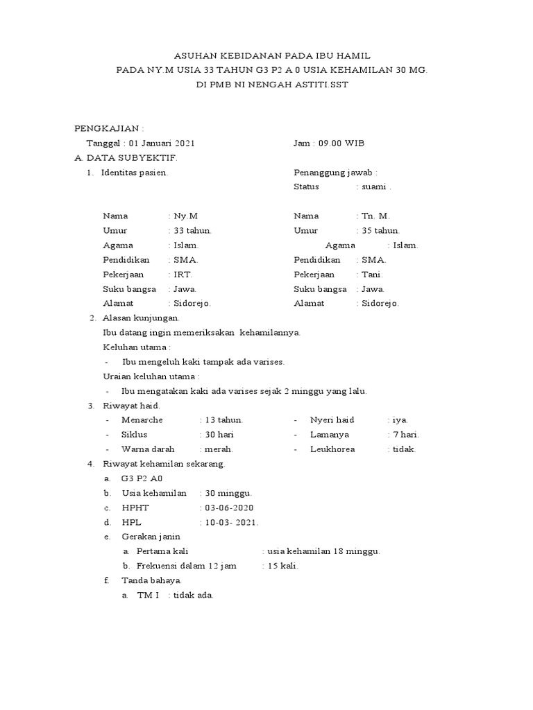 01-1 ASUHAN KEBIDANAN PADA IBU HAMIL, Varises. | PDF