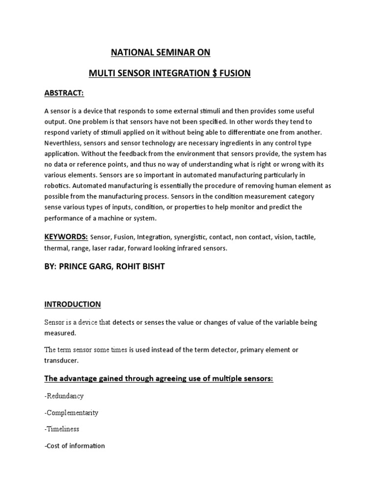 Multisensor Fusion and Integration | PDF | Computer Vision | Lidar