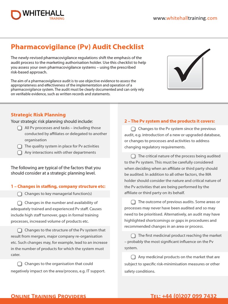 PV Self Audit Checklist Download | Download Free PDF ...