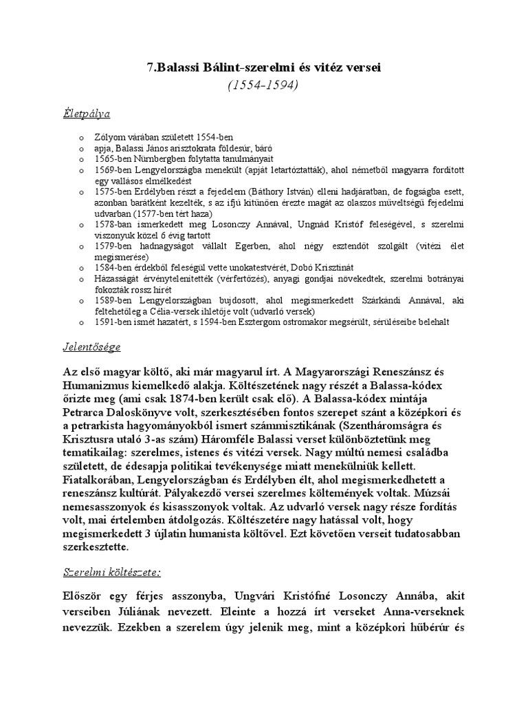 7.balassi Bálint | PDF