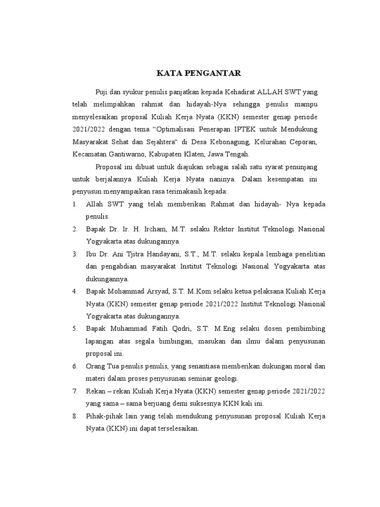 Kata Pengantar | PDF