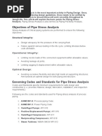 Pipe Stress Analysis Work Instruction | PDF | Pipe (Fluid Conveyance ...