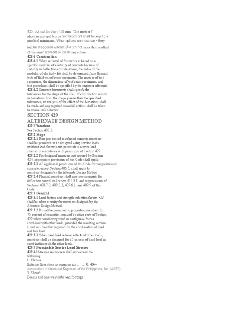 Section 429 Alternate Design Method: Not MM B To Minimum | PDF | Beam ...