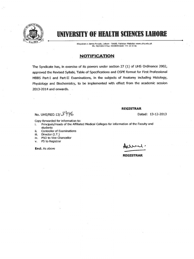 1st Year Mbbs Syllabus | PDF | Epithelium | Enzyme