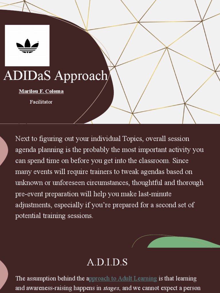 Adidas Approach: Facilitator | PDF | Lecture | Pedagogy