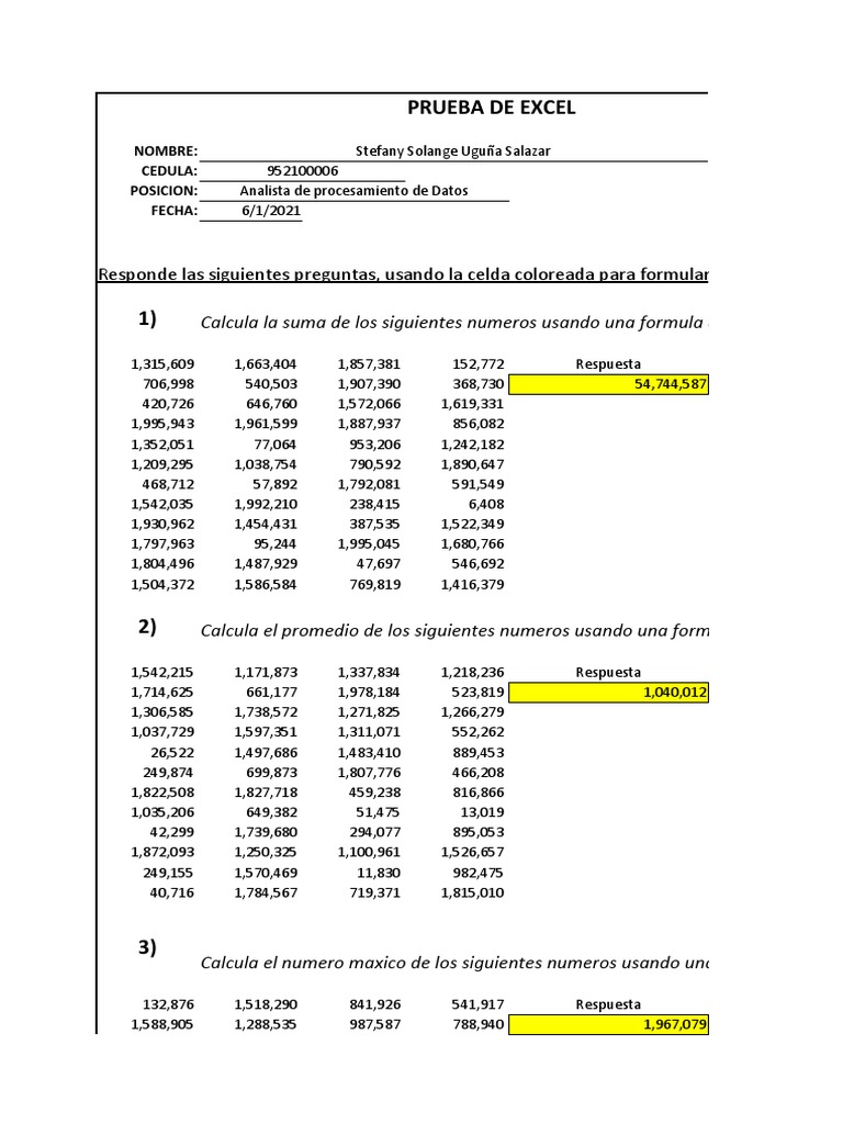 Prueba Tecnica - Analista de Procesamiento de Datos (1) - STEFANY UGUÑA | PDF | Software ...