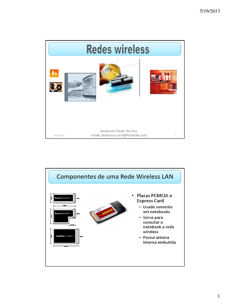 Aula 4 Componentes de Uma Rede Wireless Lan | PDF | Rede sem fio | Rede ...