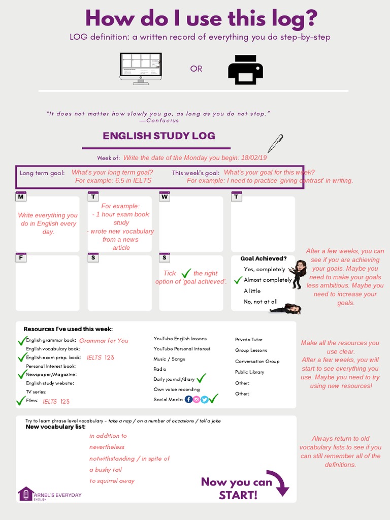 English Study Log: LOG Definition: A Written Record of Everything You ...