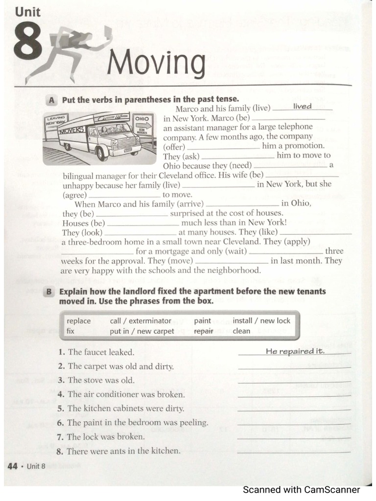 Workbook Unit 8 | PDF