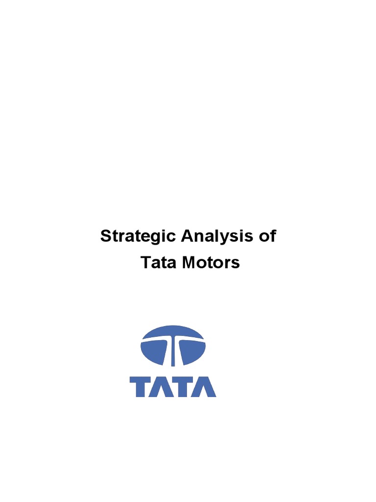 Strategic Analysis of Tata Motors | PDF