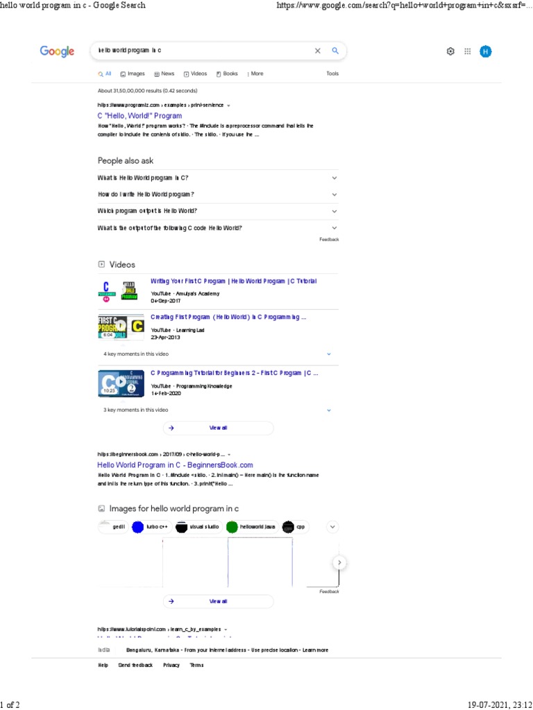 A Concise Introduction to the Classic 'Hello World' Program in C: Its Structure, Purpose and ...