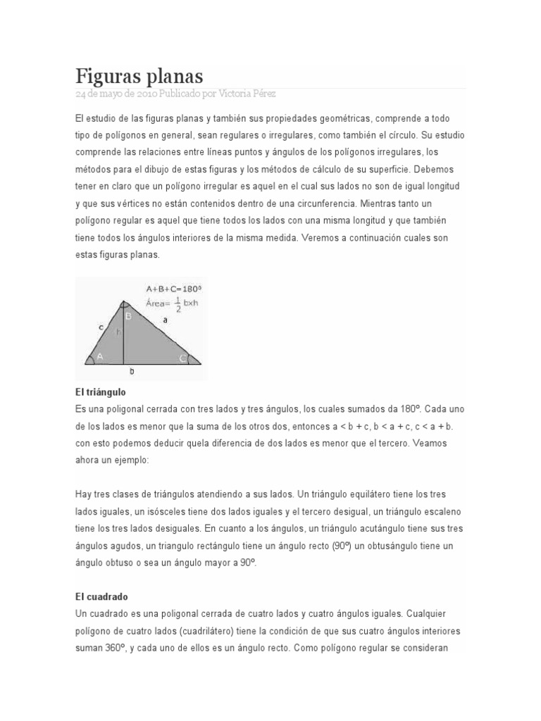 Figuras Planas | PDF | Rectángulo | Triángulo