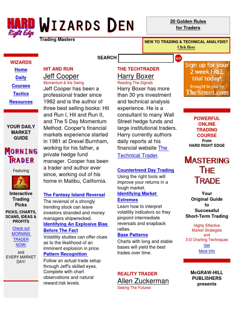 Wizards Den | PDF | Technical Analysis | Day Trading