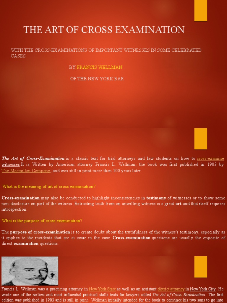 The Art of Cross Examination | PDF | Ireland | Prosecution