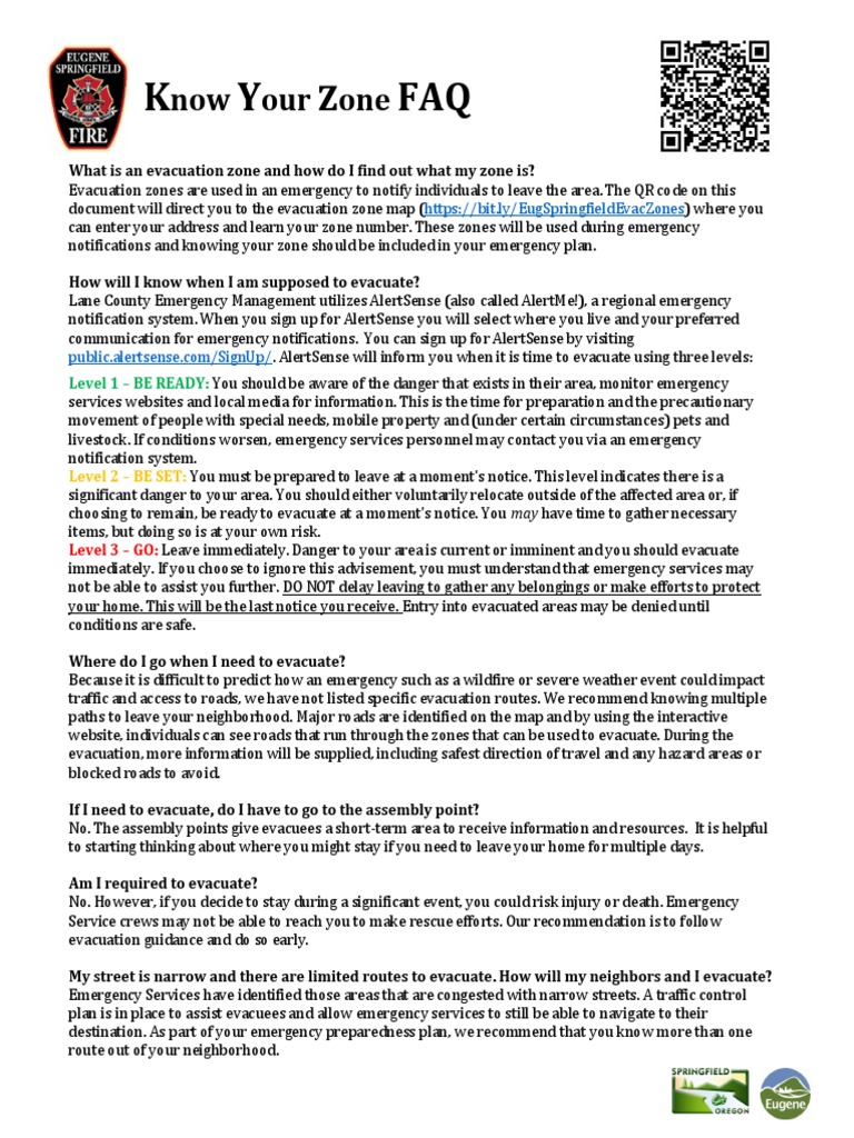 Know Your Zone FAQ | PDF | Emergency Evacuation | Emergency