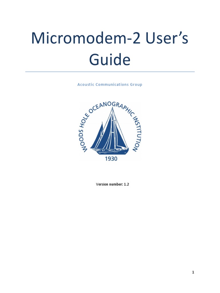 Micromodem-2 User's Guide | PDF | Transmission Control Protocol | Modem