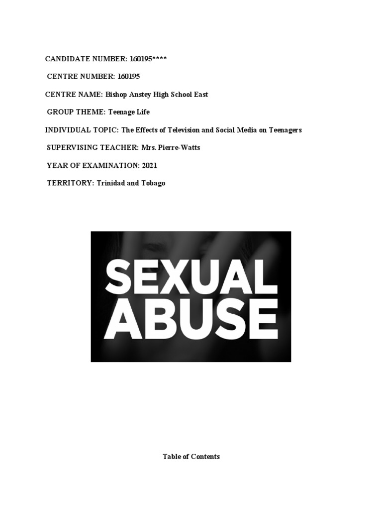 Student Sba Sample | PDF | Rape | Sexual Assault