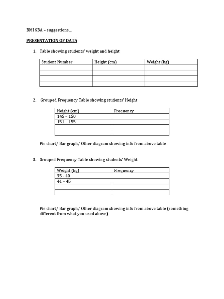 BMI SBA Outline | PDF