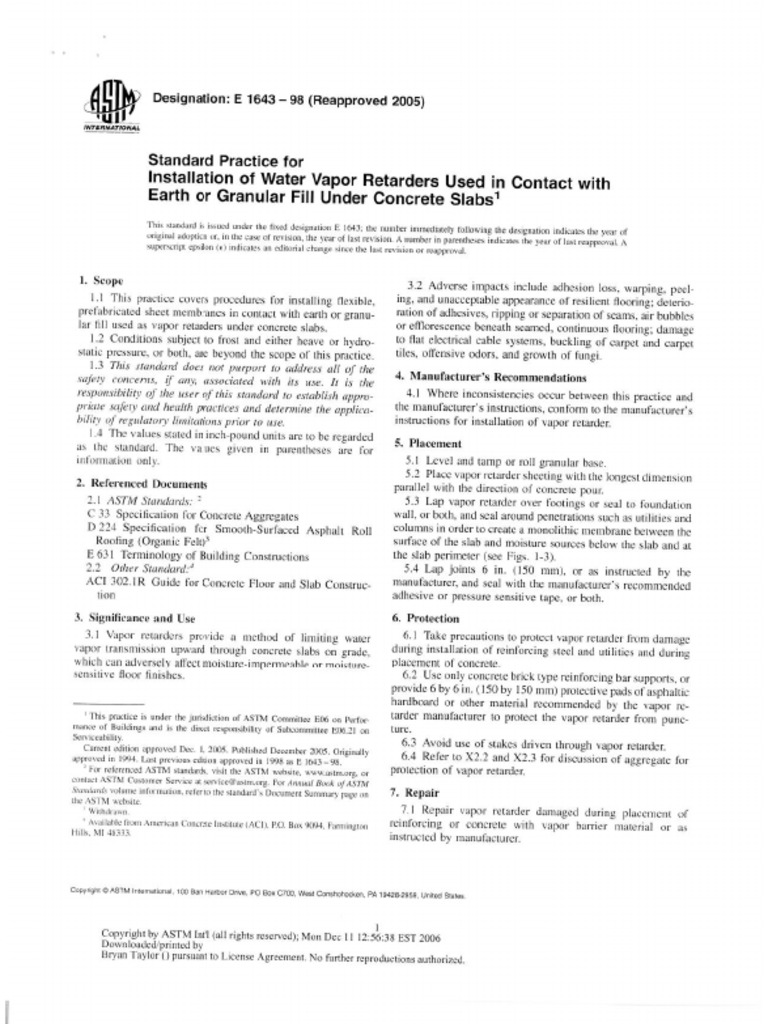 Astm 1643 | PDF