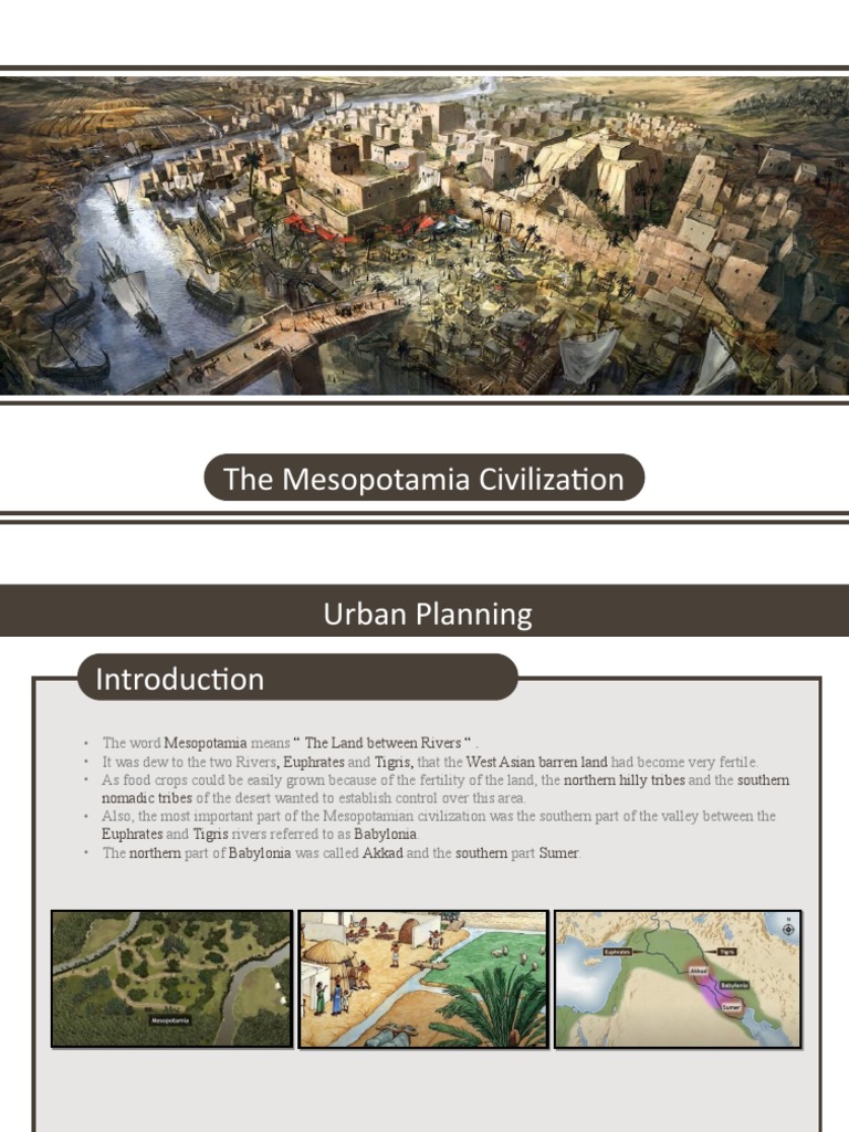 Mesopotamian Civilization Town Planning