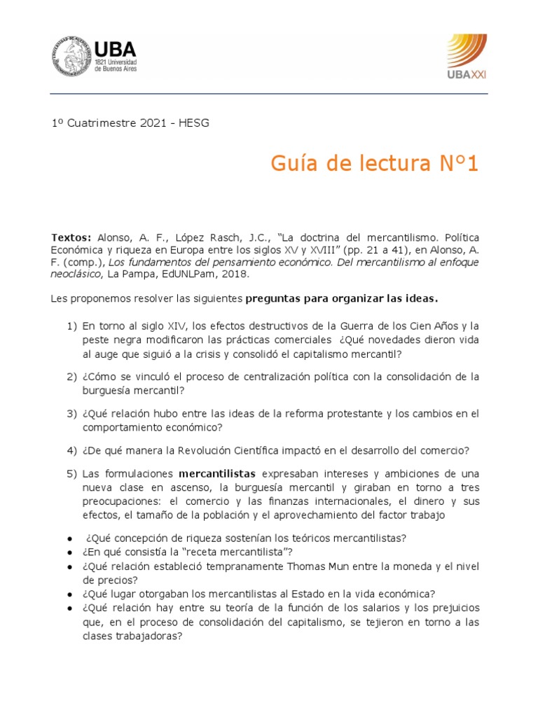 Guía de Lectura #1 | PDF