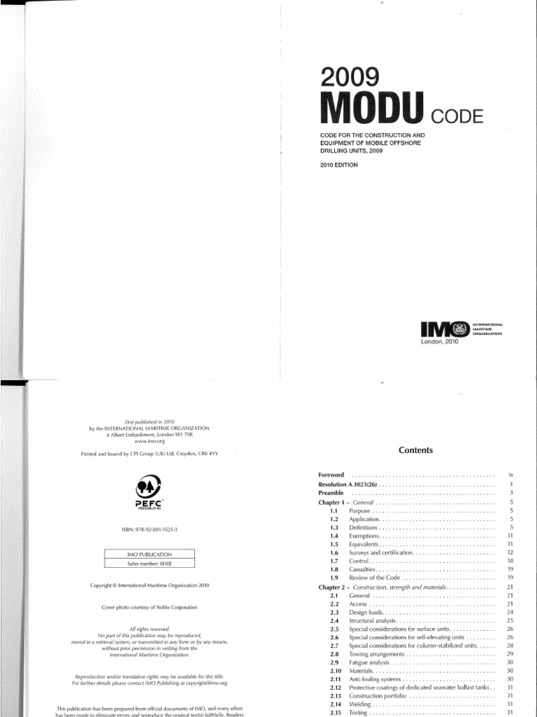 2009 Modu Code (2010 Edition) | PDF