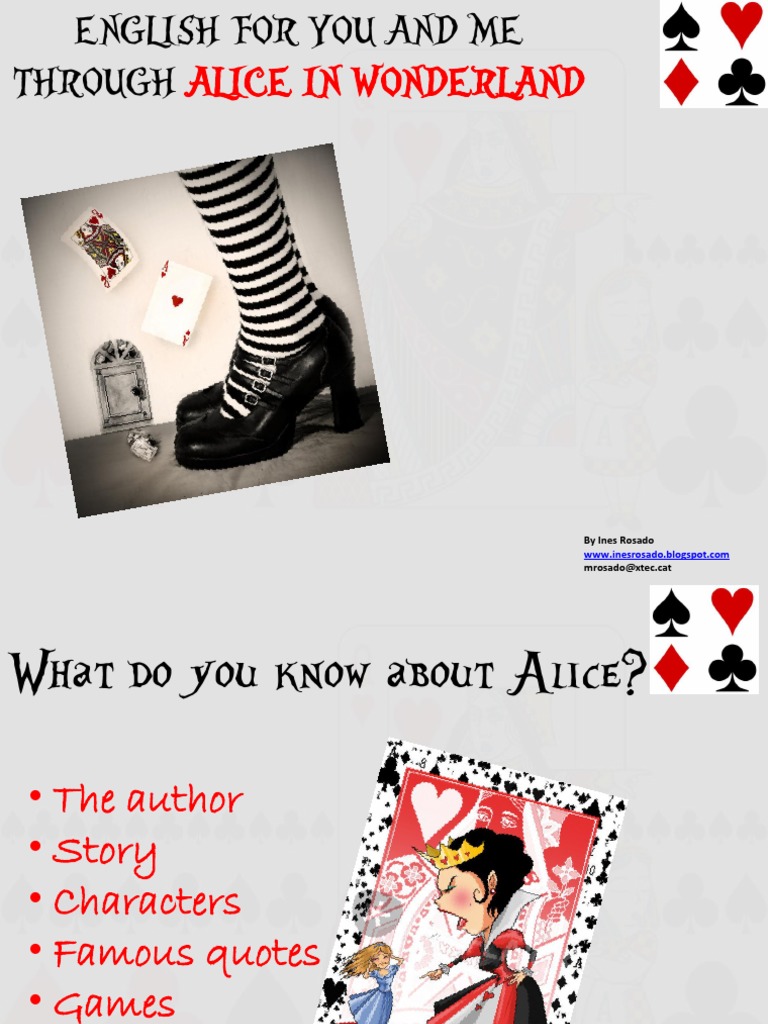 Alice in Wonderland Presentation | PDF | Alice's Adventures In ...