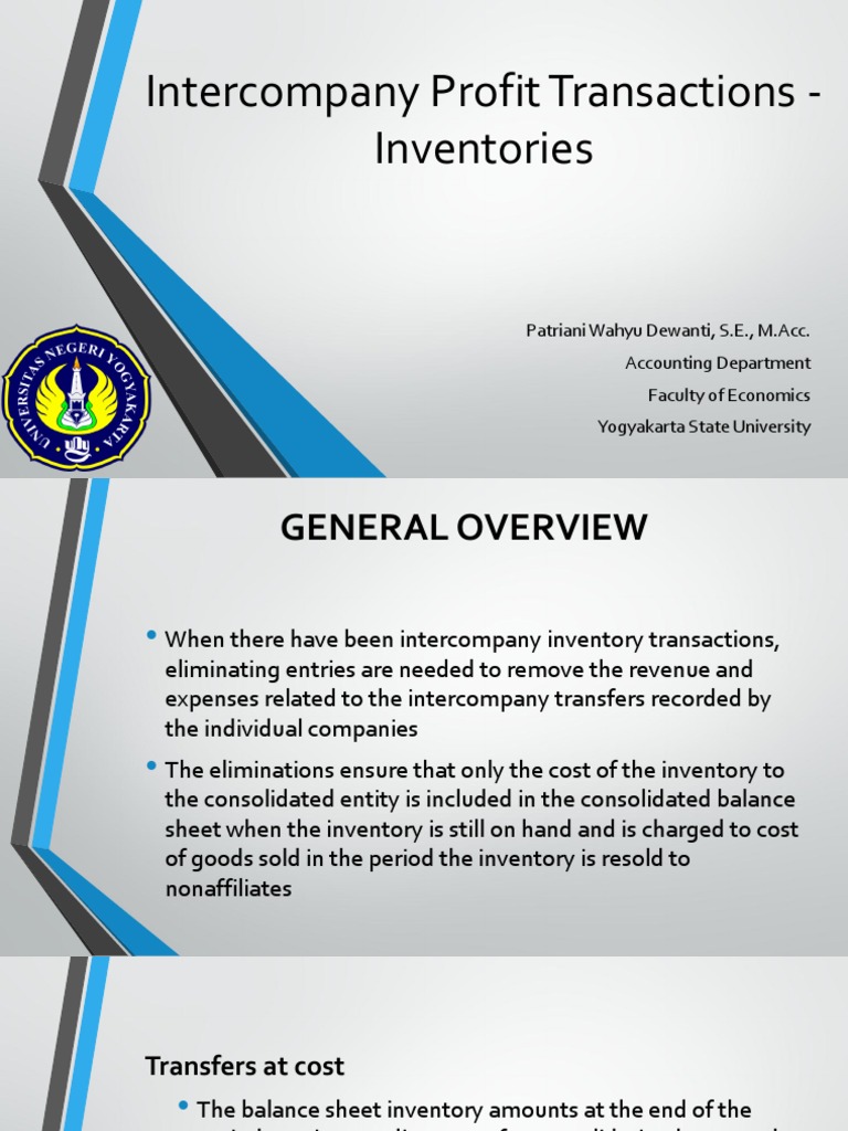 Intercompany Profit Transactions - Inventories | PDF | Consolidation ...