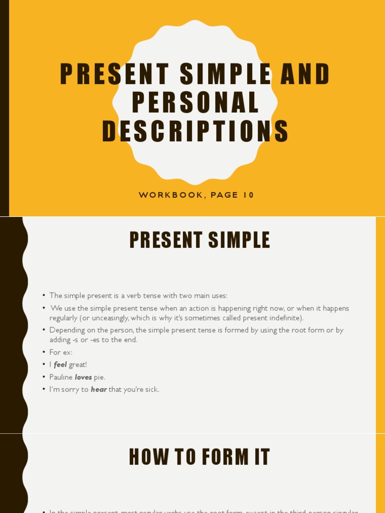 Present Simple | PDF | Grammatical Number | Plural