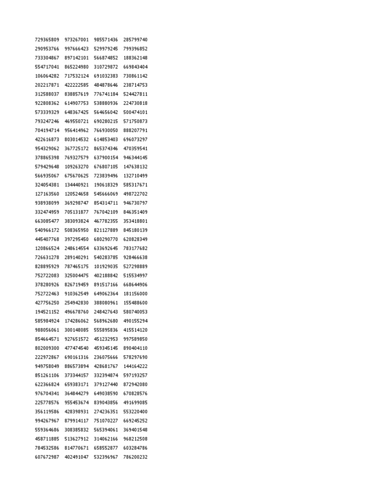 Unique Numbers | PDF