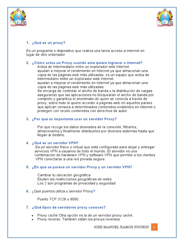 Proxi | PDF | Servidor proxy | Red privada virtual