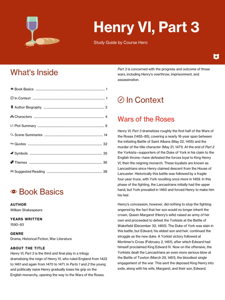 Henry VI, Part 3: What's Inside | PDF | House Of York | House Of Lancaster