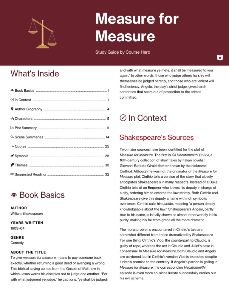 Measure For Measure | PDF | William Shakespeare | Theatre