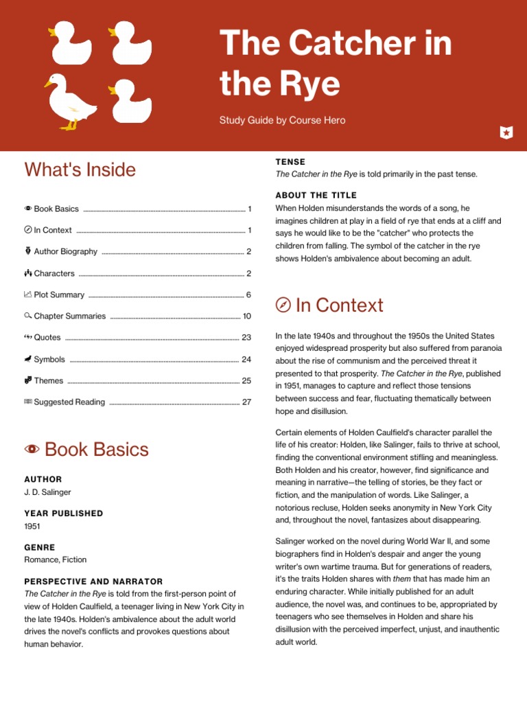 The Catcher in The Rye | PDF | J. D. Salinger