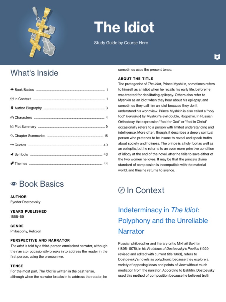 The Idiot: What's Inside | PDF | The Idiot | Science