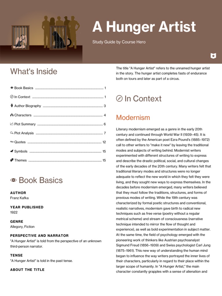 A Hunger Artist | PDF | Franz Kafka | Modernism