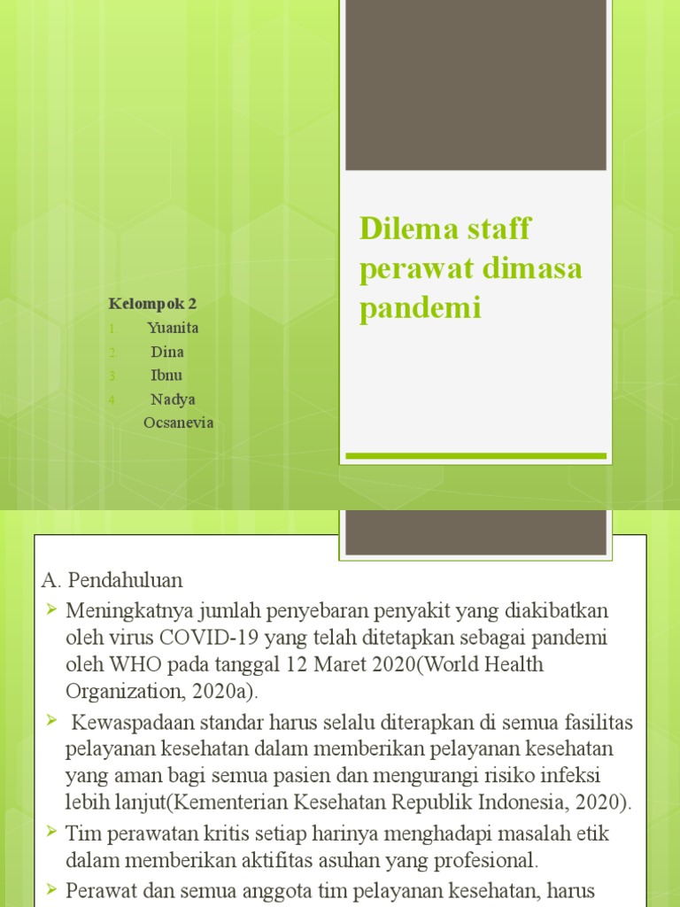 Dilema Staff Perawat Dimasa Pandemi | PDF | Kesehatan Holistik