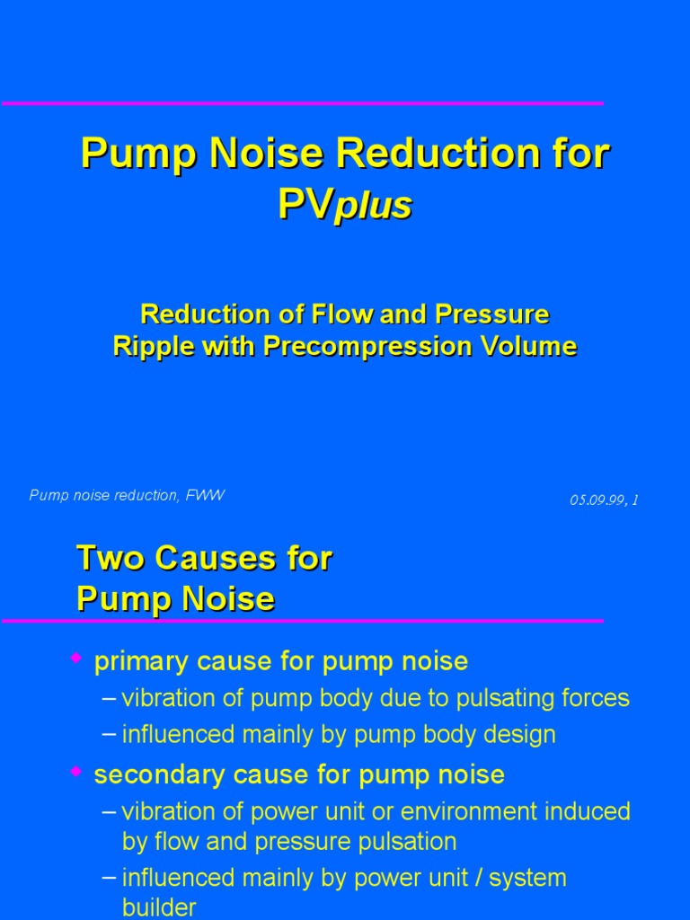 PVplus Noise Reduction | PDF | Pump | Piston