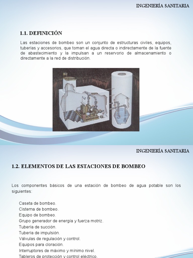 Estaciones de Bombeo | PDF | Bomba | Red de abastecimiento de agua