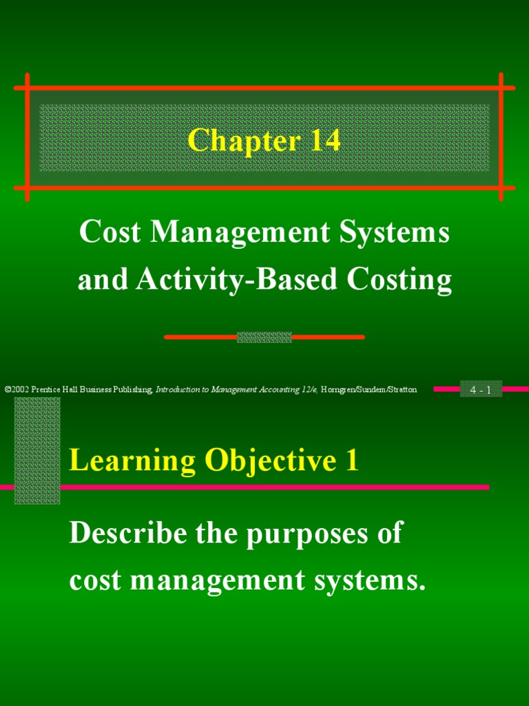 Cost Management Systems and Activity-Based Costing | PDF | Cost Of ...