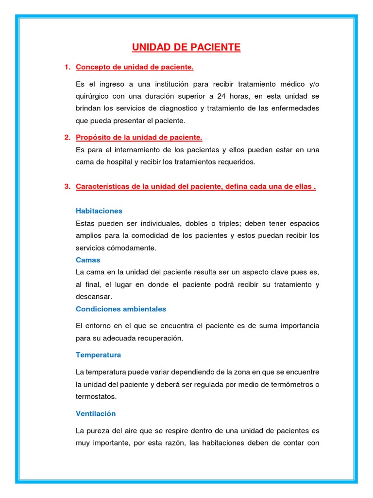 2 Unidad Del Paciente | PDF | Bienestar | Medicina