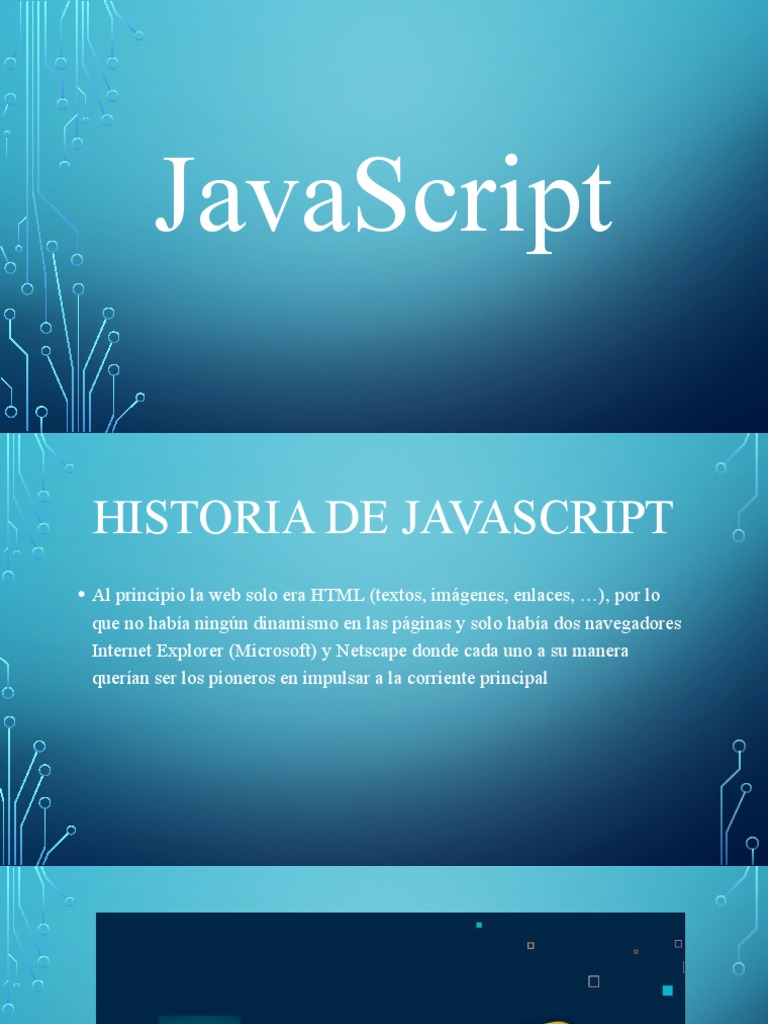 Presentación de Javascript | PDF | Script Java | Ingeniería de software