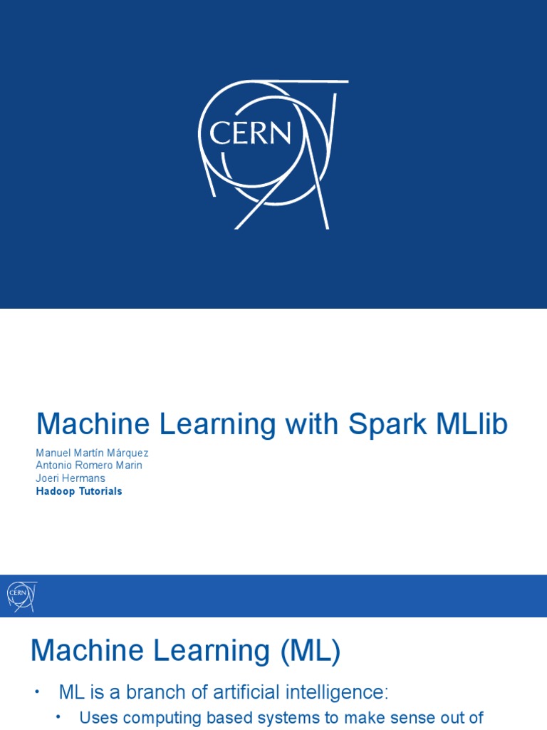 Machine Learning Spark ML | Download Free PDF | Machine Learning ...