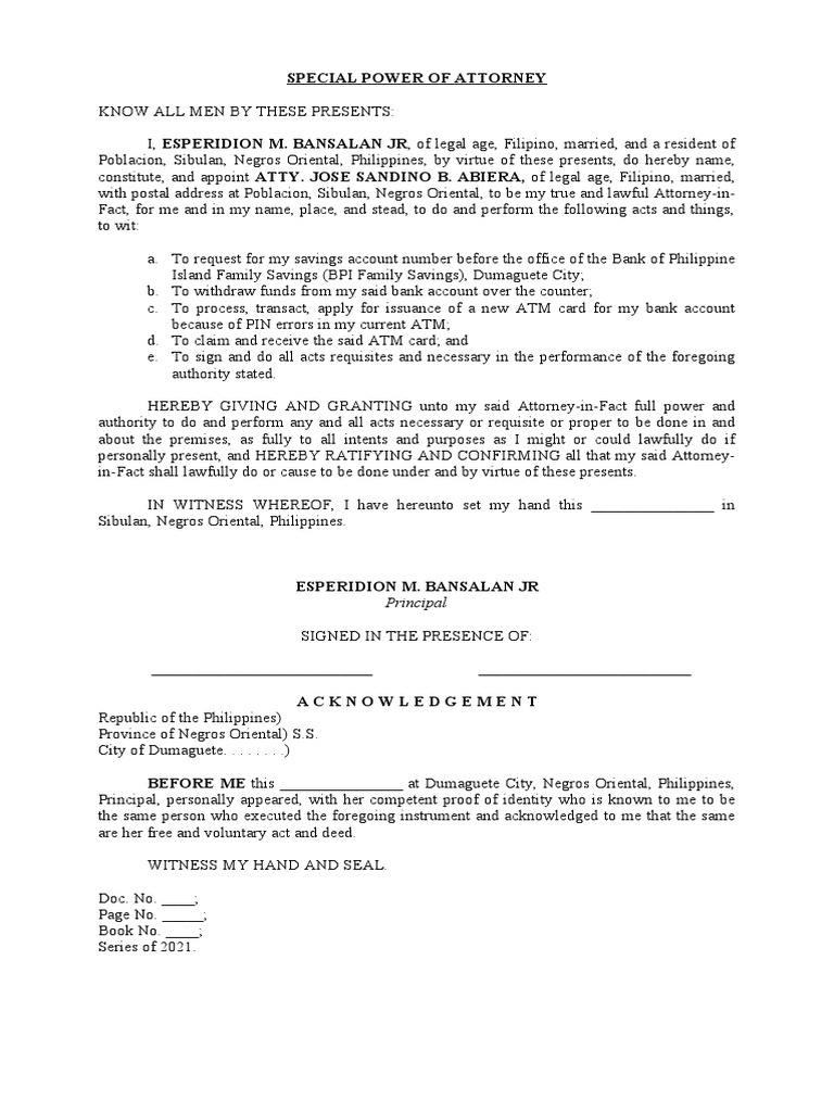 Spa - Bank - Bansalan | PDF | Law