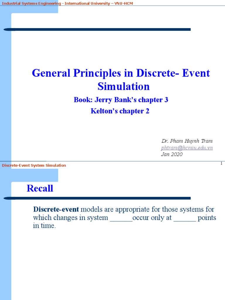 General Principles in Discrete-Event Simulation: Book: Jerry Bank's ...