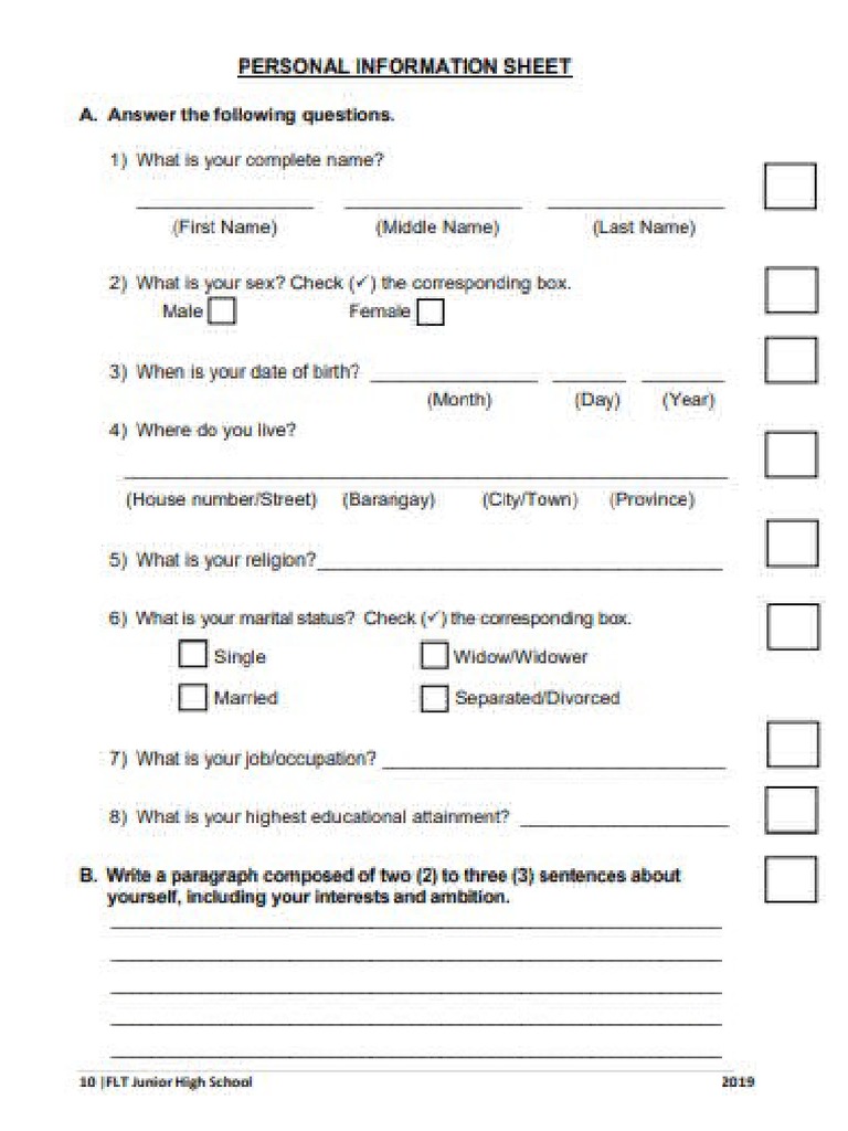 FLT Answer Sheet | PDF