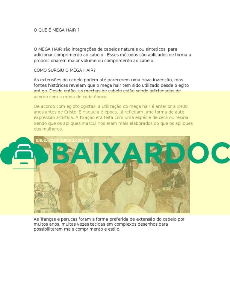 Apostila Mega Hair | PDF | Aparência humana | Cabelo