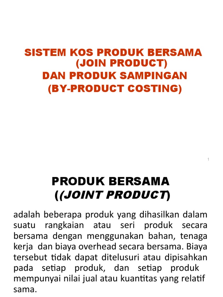 10.produk Bersama Dan Produk Sampingan 10 | PDF