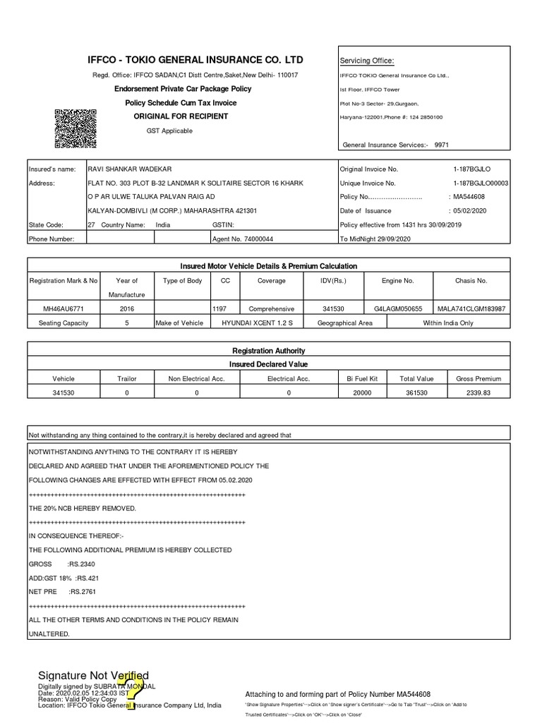 Iffco - Tokio General Insurance Co. LTD | PDF | Insurance | Government ...