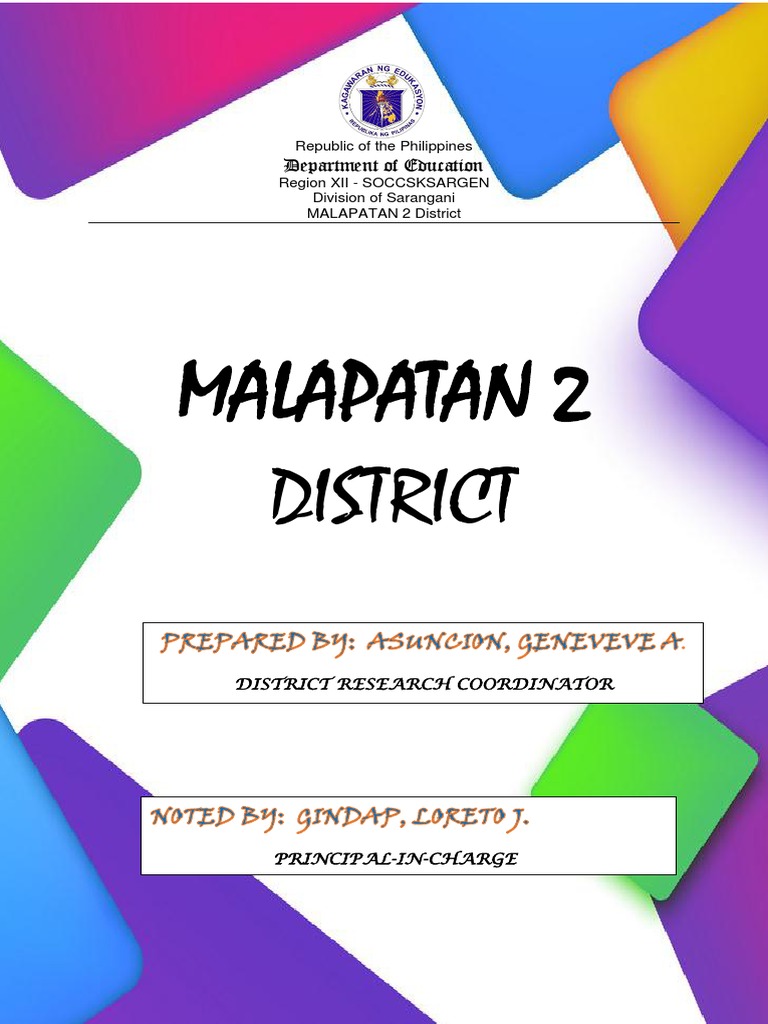 Malapatan 2 District: Research Congresso | PDF | Distance Education | Learning